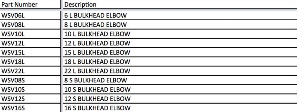 WSV - BULKHEAD ELBOW - THC